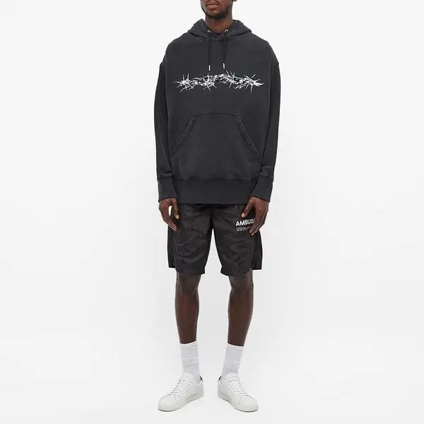 Givenchy Barbed Wire Printed Hoodie - Black