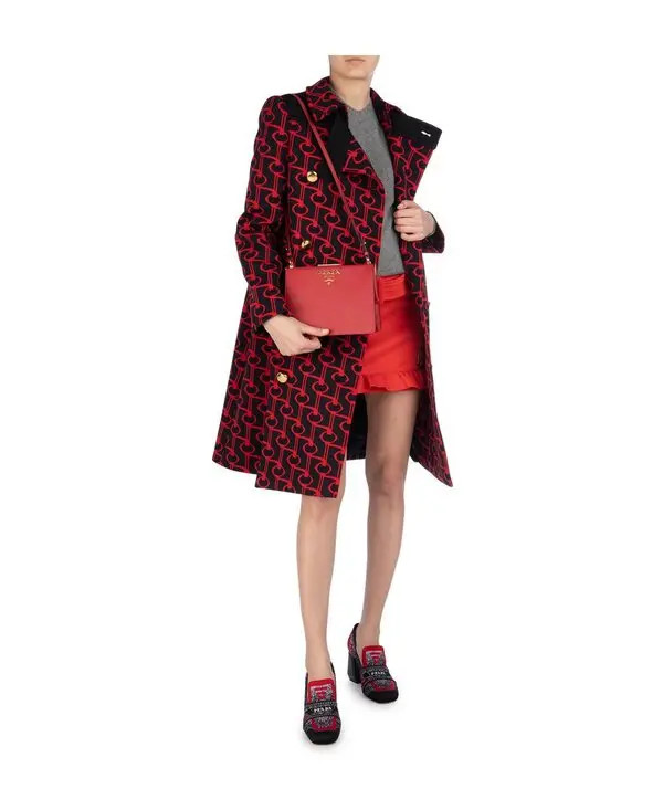 Prada High-waisted Skirt With Belt Detail