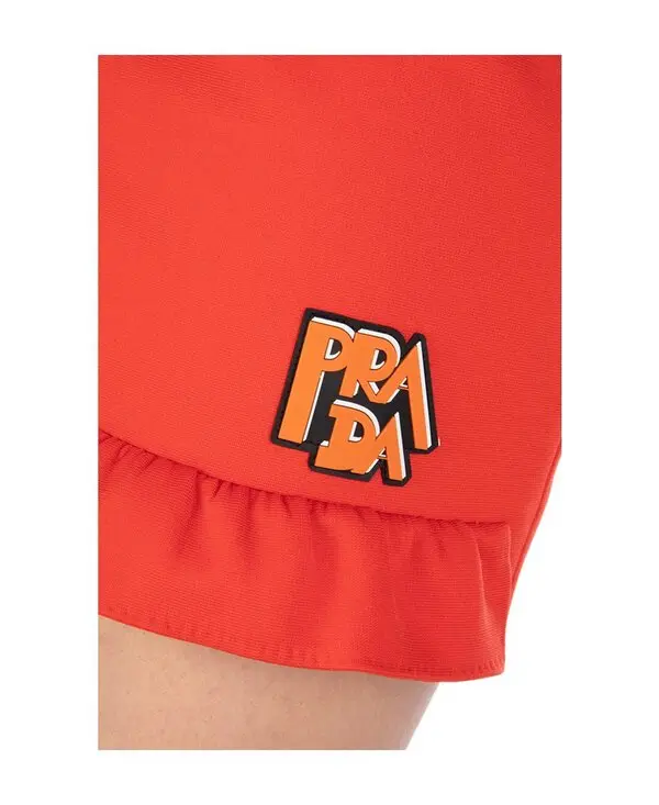 Prada High-waisted Skirt With Belt Detail