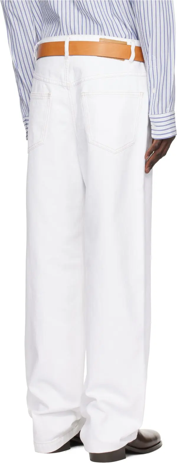 Isabel Marant Étoile Logo Decal Denim Trousers - White