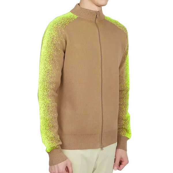 Herno Zip-up High Neck Cardigan - Green