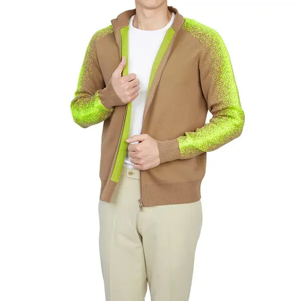 Herno Zip-up High Neck Cardigan - Green