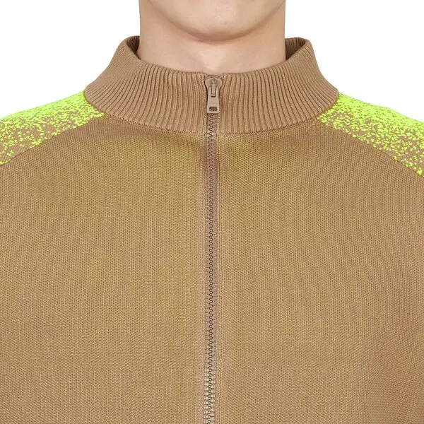 Herno Zip-up High Neck Cardigan - Green