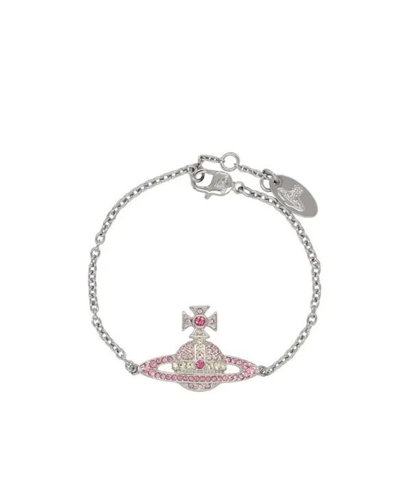 VIVIENNE WESTWOOD Kika Logo Embellished Bracelet - Gray