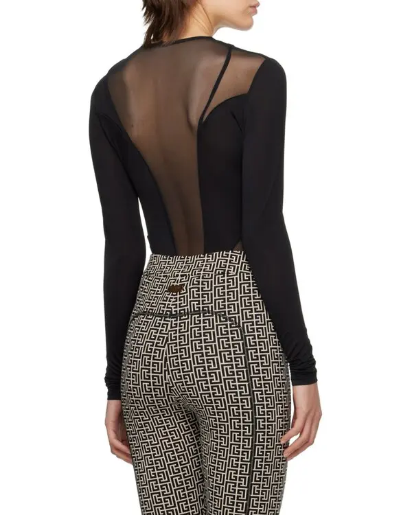 Balmain Mesh Long Sleeve Top