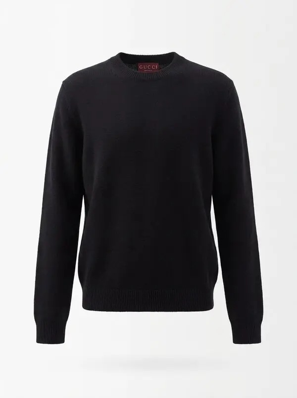 Gucci Crewneck Knit Sweater - Black