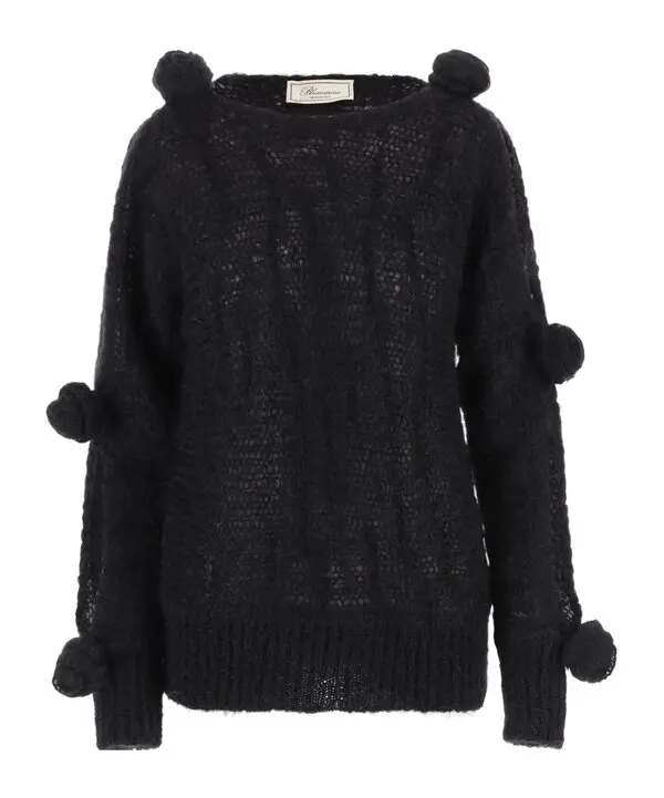 Blumarine 3d Rose Embellished Pullover