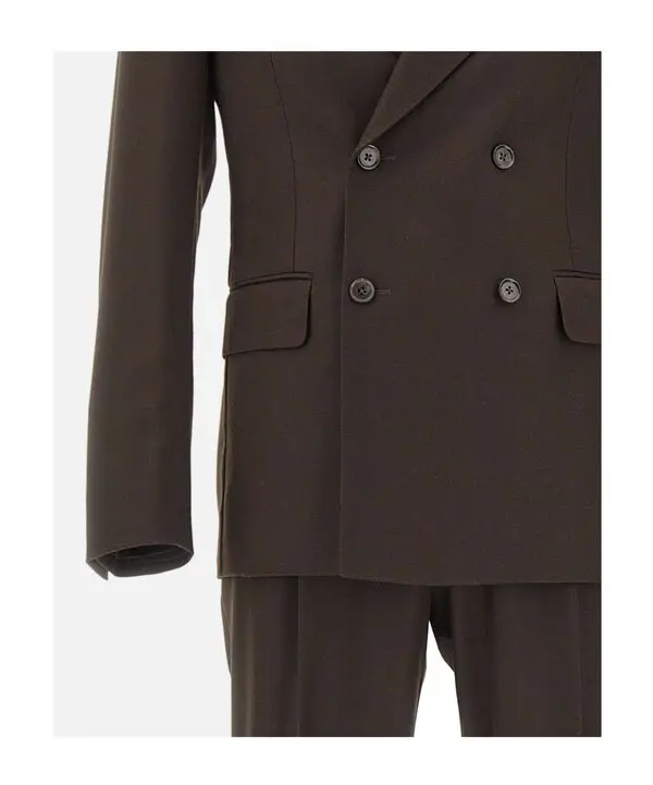 Corneliani Long-sleeved Suit Jacket And Trousers Set - Black