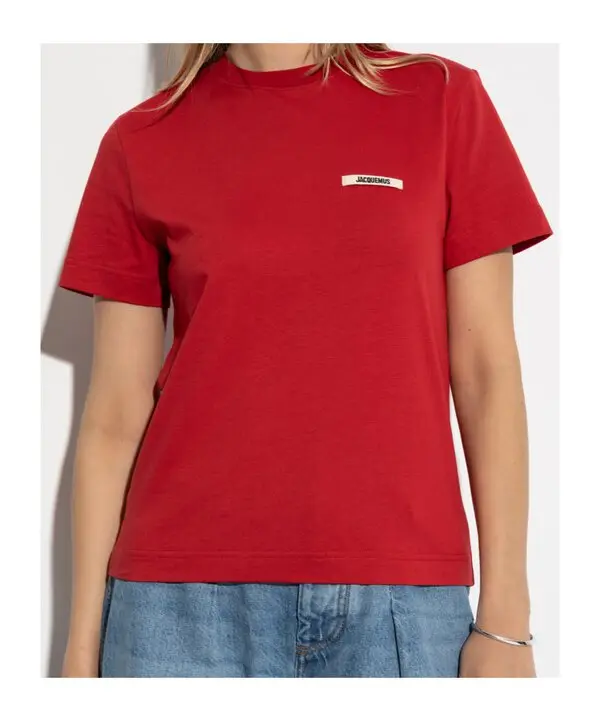 Jacquemus Gros Grain Crewneck T-shirt - Red