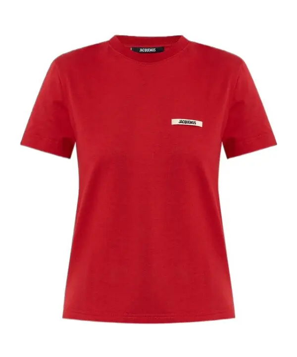 Jacquemus Gros Grain Crewneck T-shirt - Red