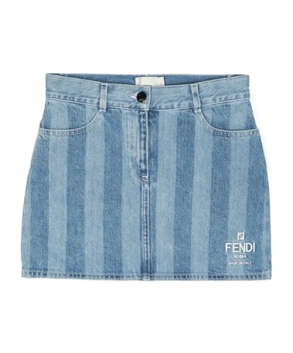 Fendi Striped Mini Skirt - Dark Blu