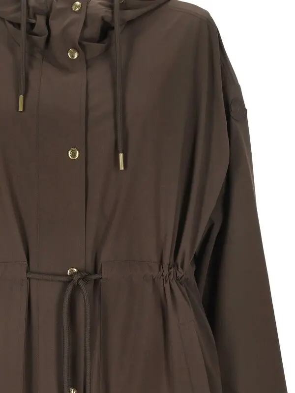 Moncler Zip-up Drawstring Hooded Coat - No