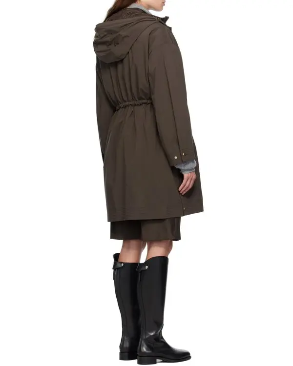 Moncler Zip-up Drawstring Hooded Coat - No
