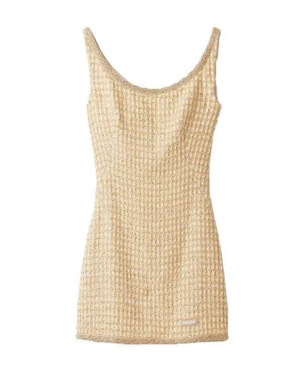 Miu Miu Check Mini-dress - Nude
