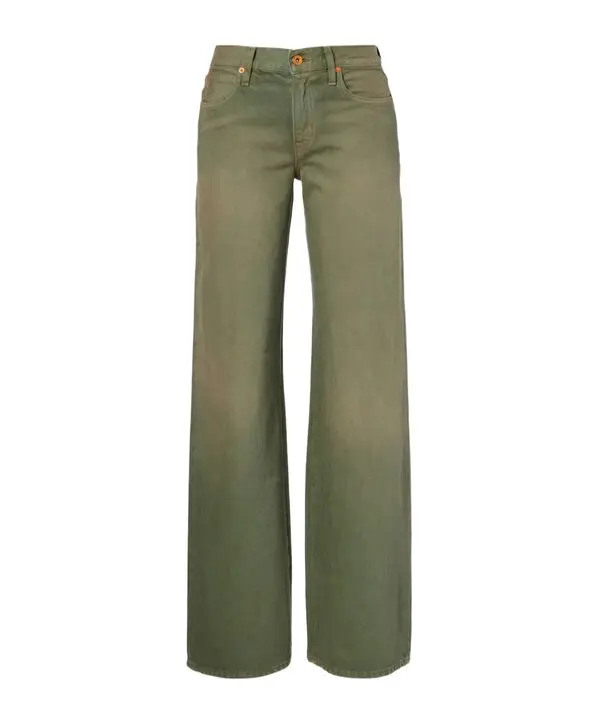 SLVRLAKE Mica Wide-leg Jeans - Green