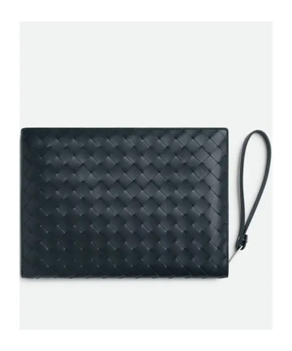 Bottega Veneta Woven Zipped Clutch Bag