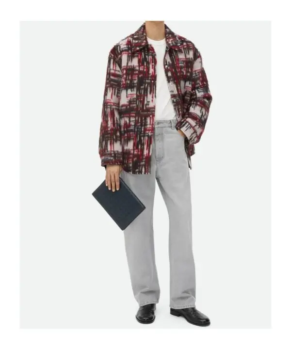 Bottega Veneta Woven Zipped Clutch Bag