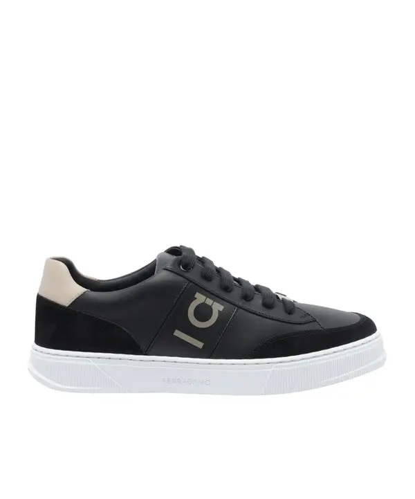 FERRAGAMO Low-top Sneakers With Gancini Detail