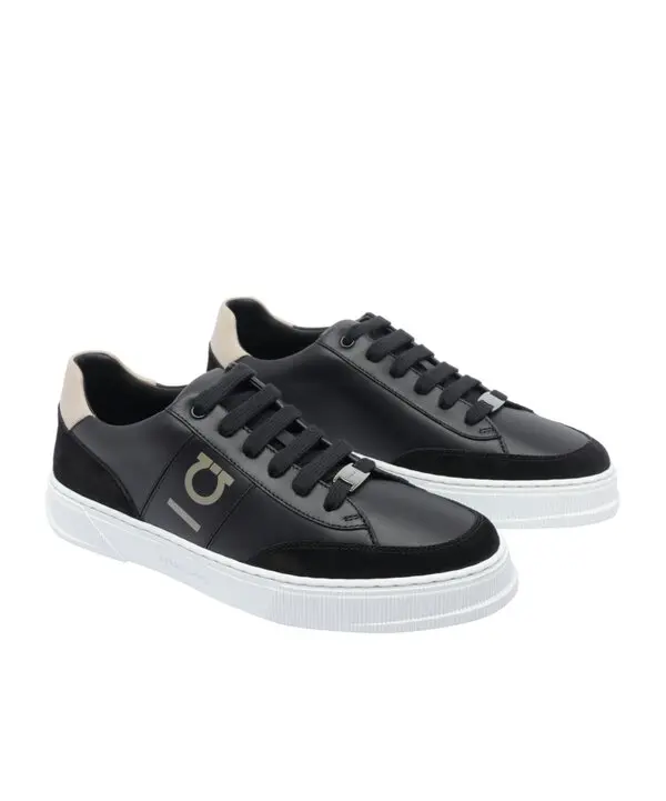 FERRAGAMO Low-top Sneakers With Gancini Detail