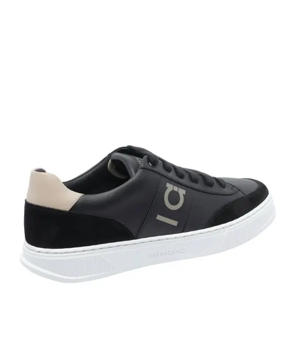FERRAGAMO Low-top Sneakers With Gancini Detail