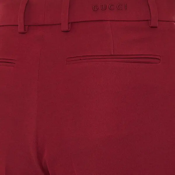 Gucci Embroidered Tailored Trousers - Red