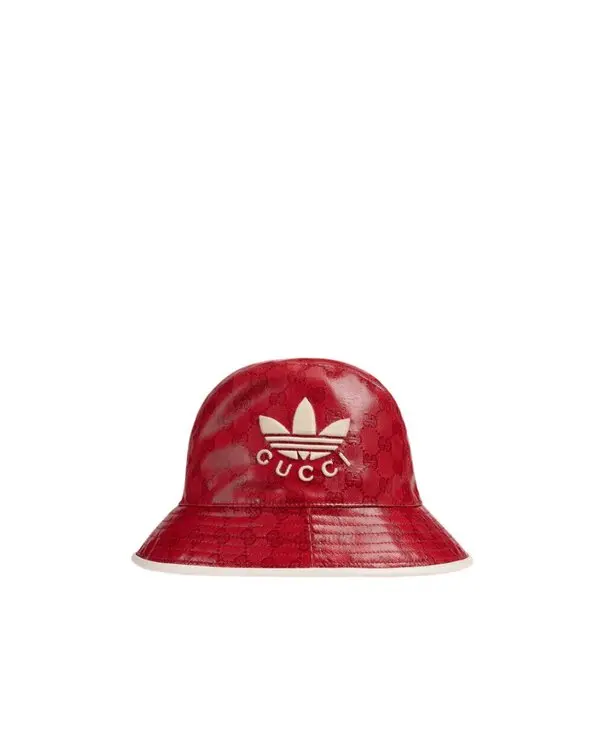 Gucci X Adidas Co-branded Gg Bucket Hat - Red