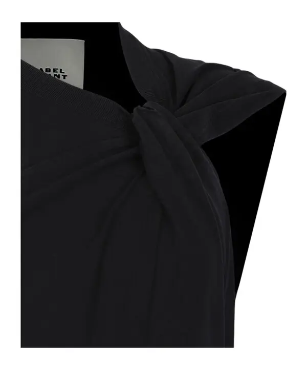 Isabel Marant Étoile Nayda Knot-detailed T-shirt - Black