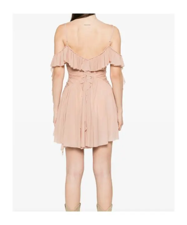 ANIYE BY Xena Ruffled Mini Dress - Nude