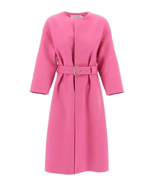 Dior Double Faced Belted Waist Coat - Pink