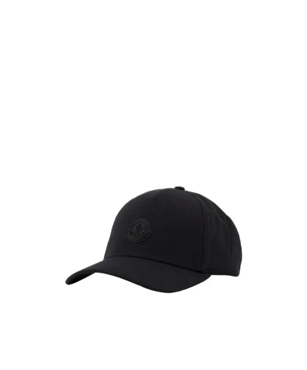 Moncler Logo Patch Baseball Cap - Black