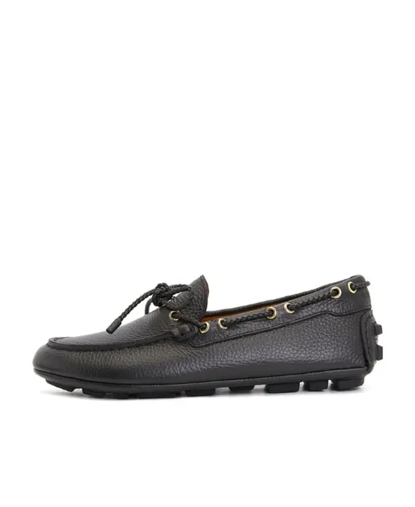 Bally Round-toe Flats With Lace Detail - Black