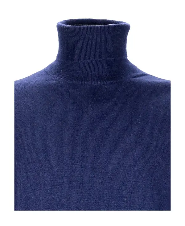 GRAN SASSO Wool Turtleneck Pullover - Blue