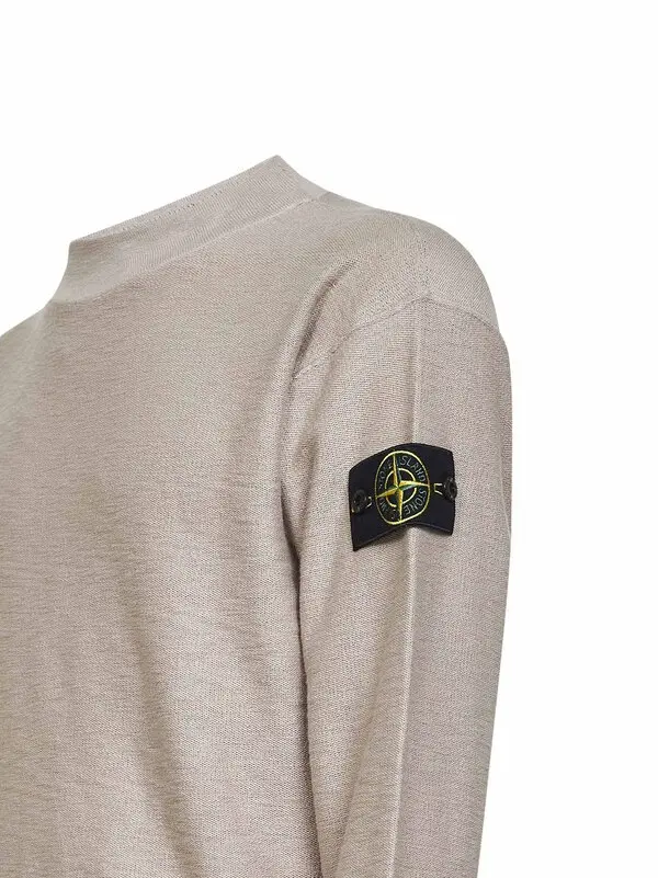 Stone Island Logo Patch Crewneck Jumper - No