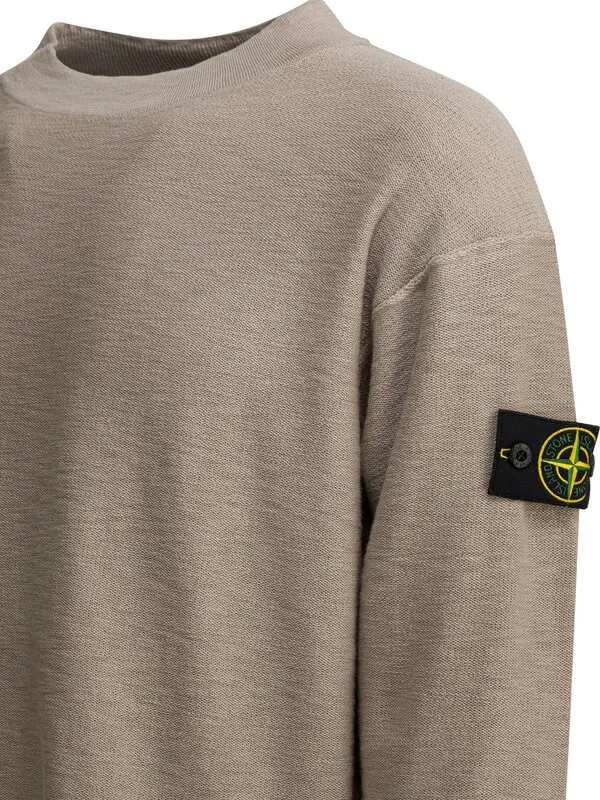 Stone Island Logo Patch Crewneck Jumper - No