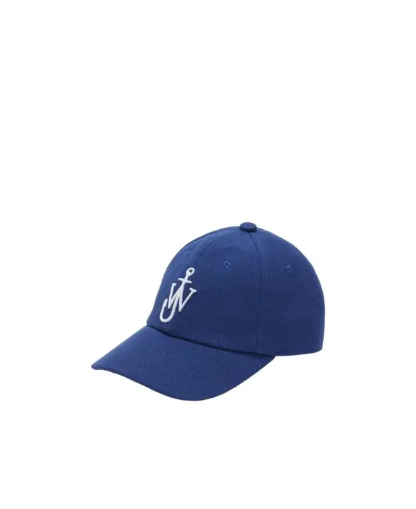 J.W.ANDERSON Jw Anderson Curved Peak Logo Embroidered Baseball Cap - Blue