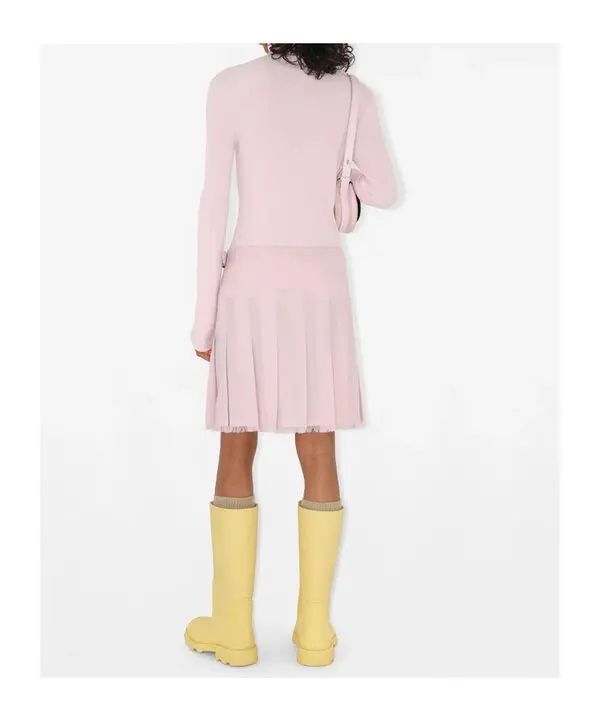 Burberry Ribbed Knit Turtleneck Jumper - Pink