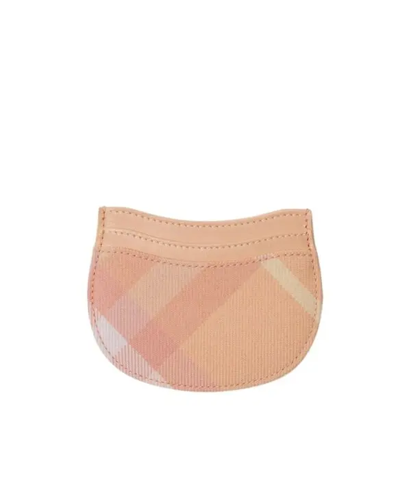 Burberry Rocking Horse Checked Card Holder - Peach