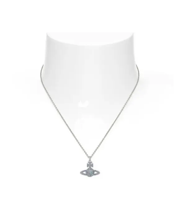 VIVIENNE WESTWOOD Grace Bas Relief Pendant Necklace - Platinum/vitral Light Crystal