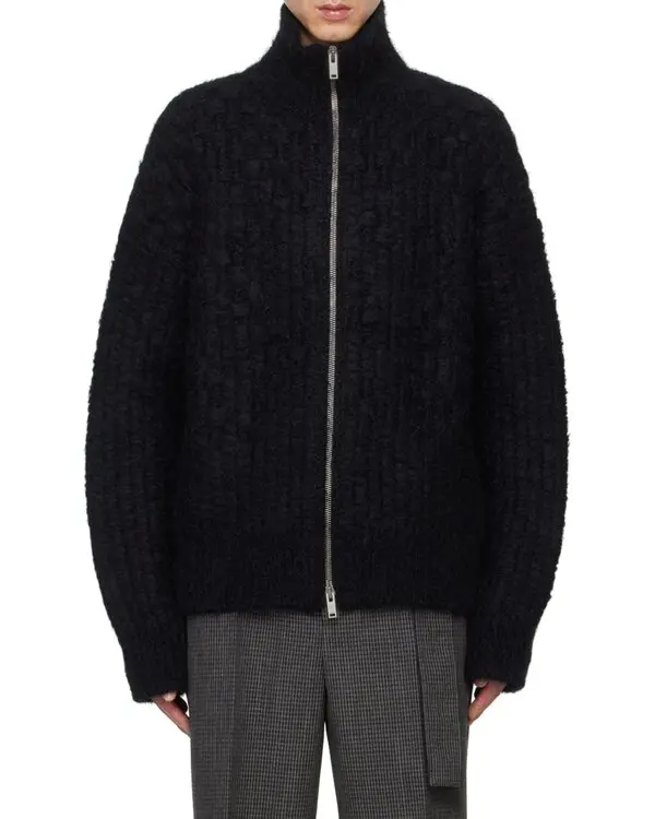 JIL SANDER High Neck Zip-up Cardigan