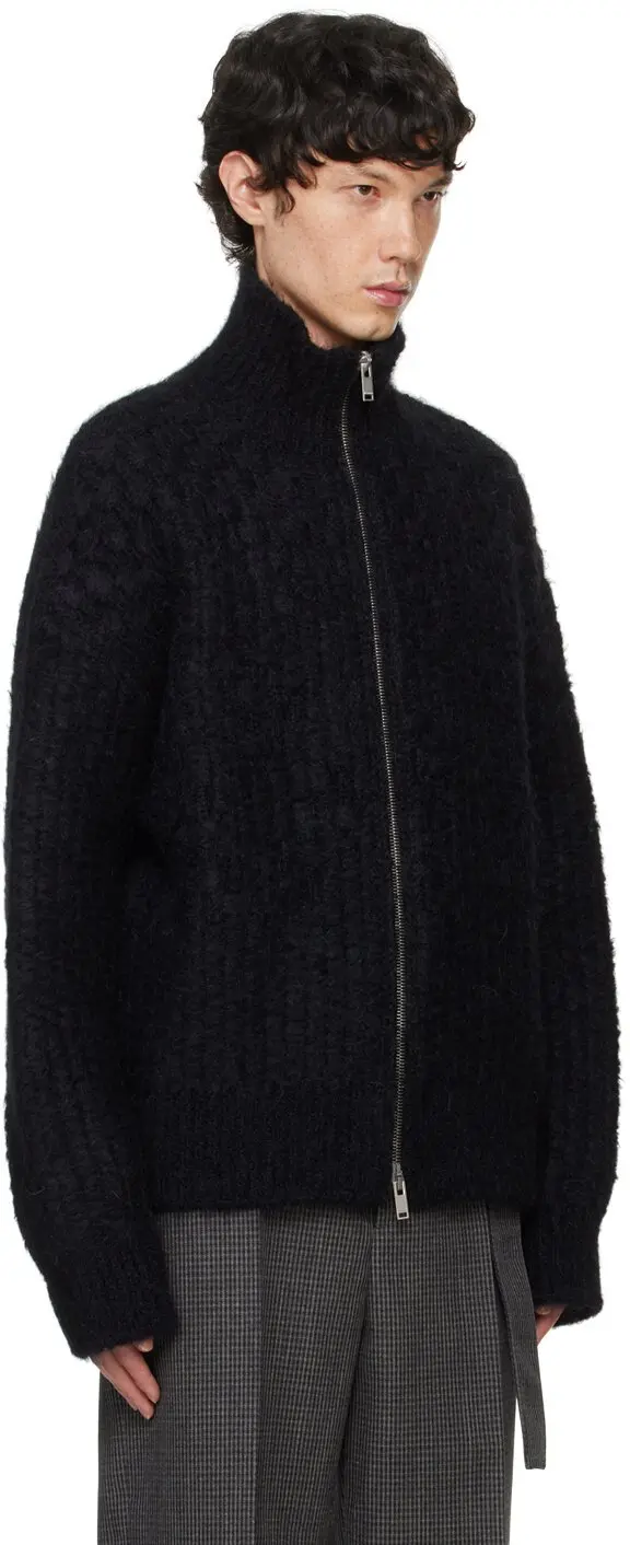 JIL SANDER High Neck Zip-up Cardigan