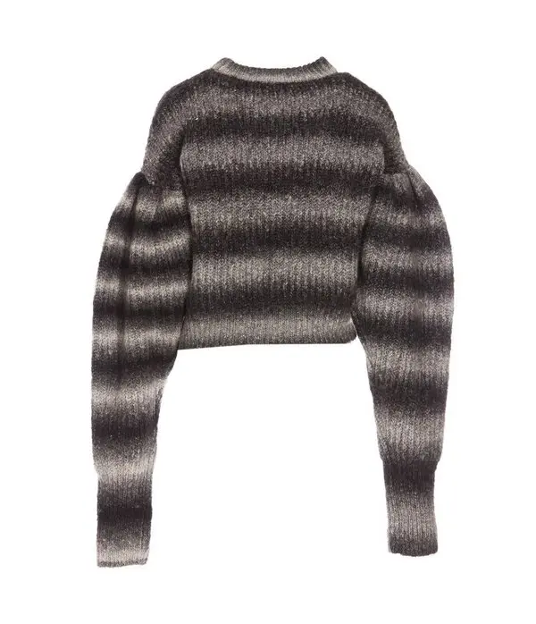 ROTATE BY BIRGER CHRISTENSEN Bubble Sleeve Logo Sweater - Black