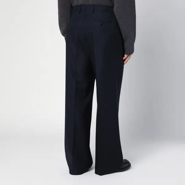 AMI Paris Tailored Trousers With Belt Loops And Welt Pockets - Black
