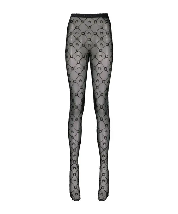 MARINE SERRE All-over Moon Printed Tights