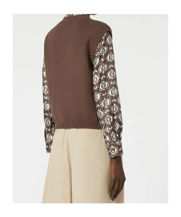 Max Mara Cotton-blend Yarn Gilet