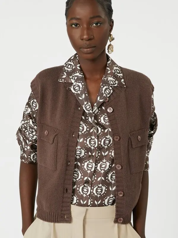 Max Mara Cotton-blend Yarn Gilet