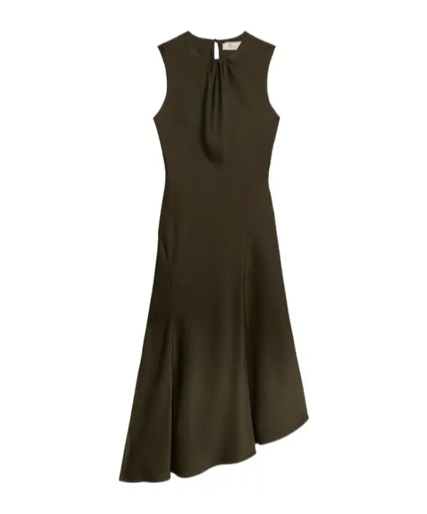 Blumarine Asymmetrical Dress With Keyhole Closure