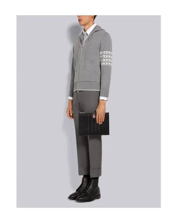 Thom Browne Pebbled Rectangular Clutch Bag