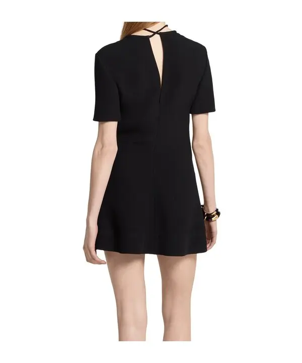 Gucci Embroidered Silk Crêpe Mini Dress