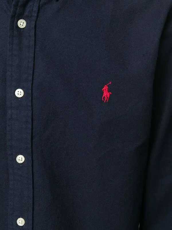 Ralph Lauren Polo Logo Embroidered Shirt - Black