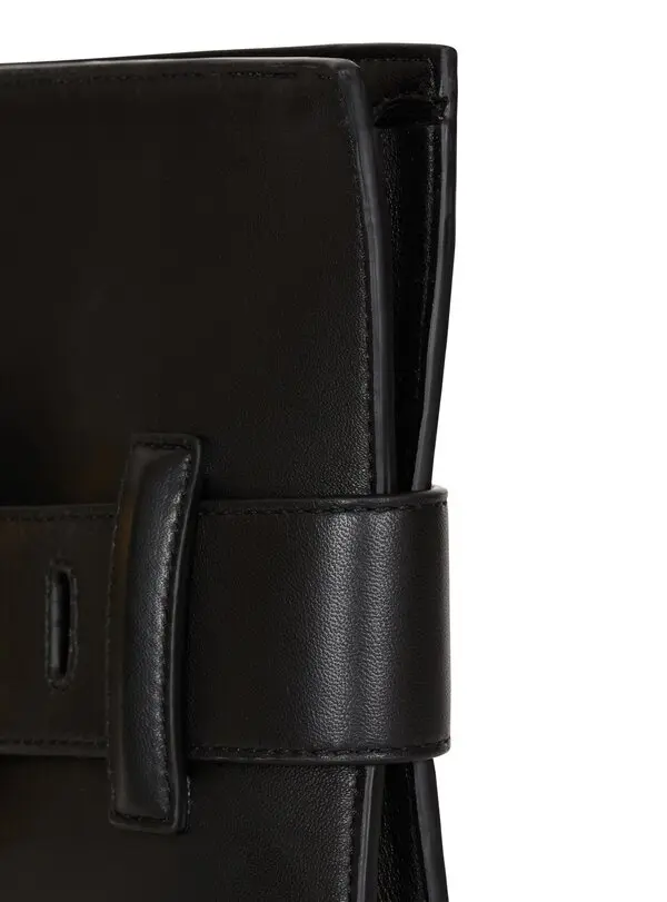 Balmain Anthem Buckle Wristlet Bag - Black